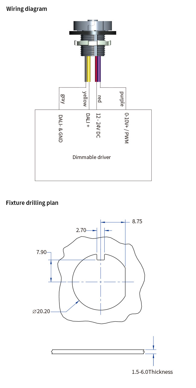 Easy Installation IP65 Zhaga Book 18 Socket 40mm Diameter Size For UFO ...