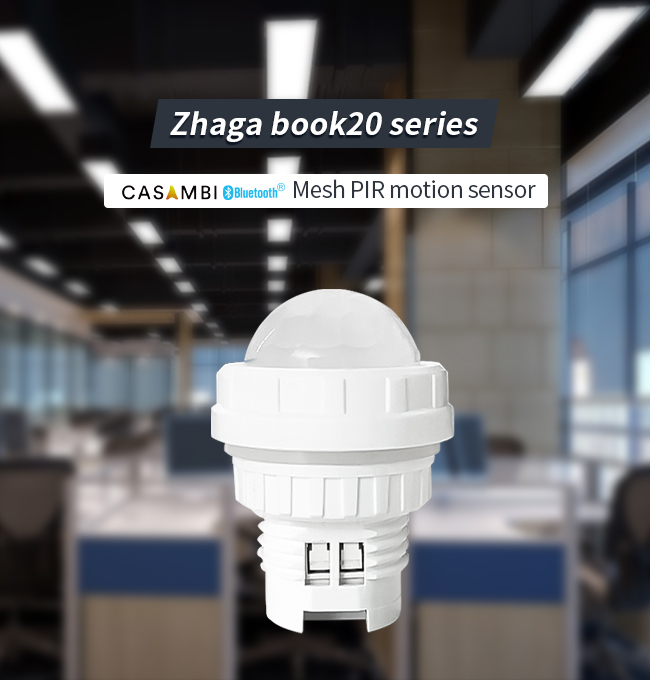 Zhaga book20 based CASAMBI BLE mesh PIR motion sensor, DALI-2 output
