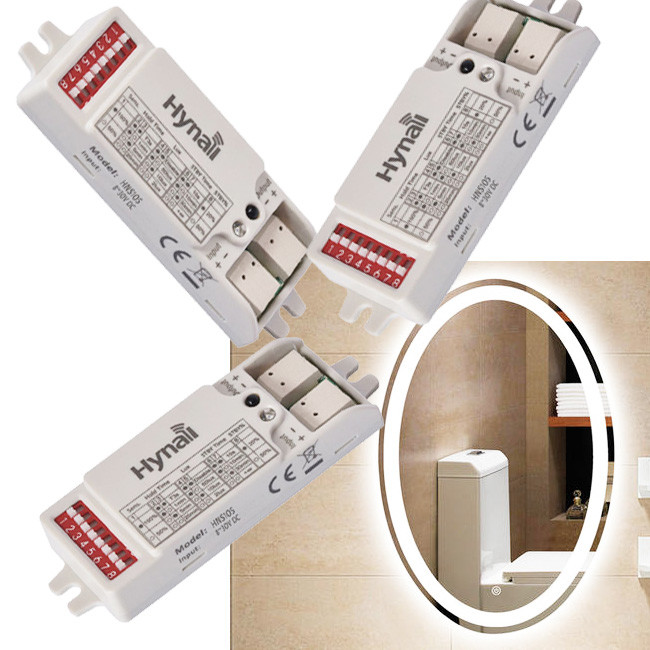 HNS105 Microwave Motion Sensor Switch DIP Switch Setting 3~6meter ...
